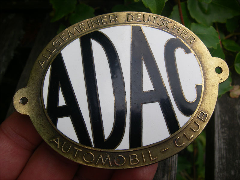 ADAC DEUTSCHLAND - oval style member Car Badge 1948 - 1956