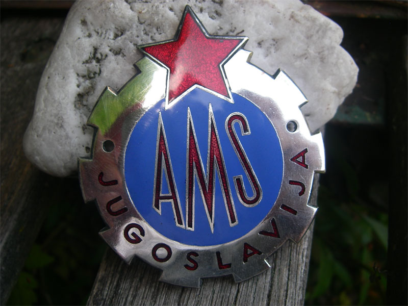 AMS - AUTO MOTO SAVEZ YUGOSLAVIA enamel Car Badge radiator !! | eBay